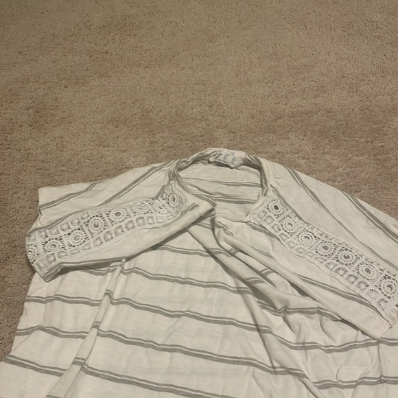 Primark | Shirts & Tops | Primark White And Silver Top To 12 Years Old ...
